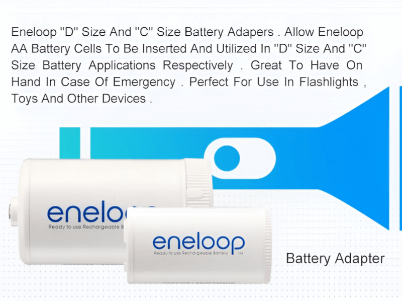AA to D Size Battery Adapter Converter