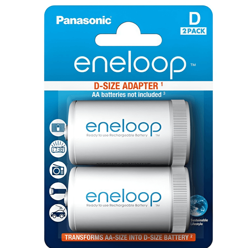 AA to D Size Battery Adapter Converter