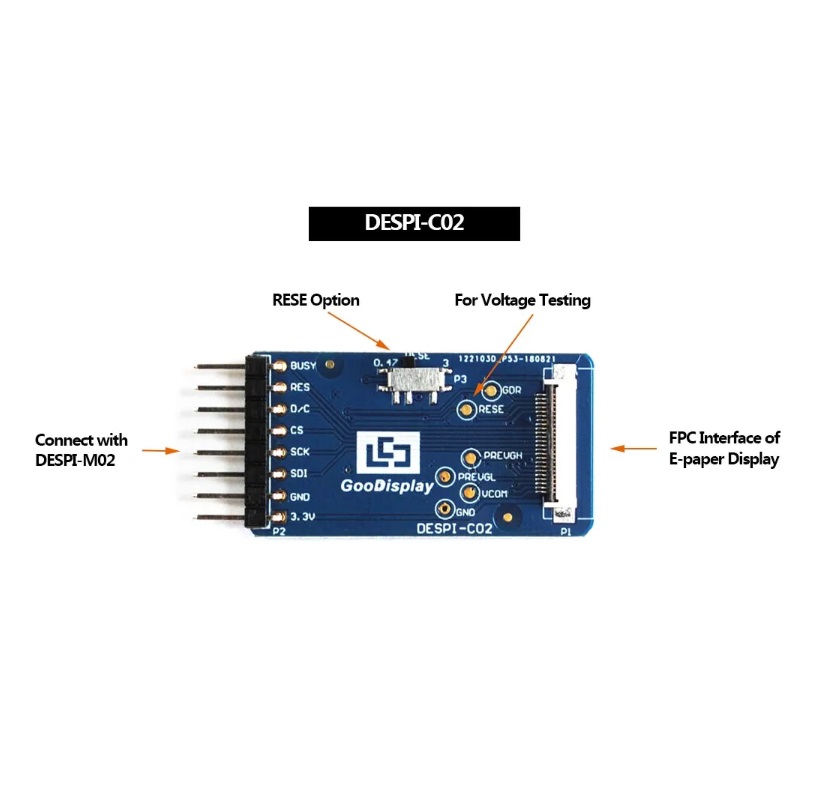 STM32 E-Paper Type-C Interface Driver Board