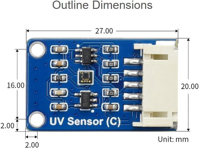 Waveshare Digital LTR390-UV Ultraviolet Sensor (C) with Direct UV Index ...